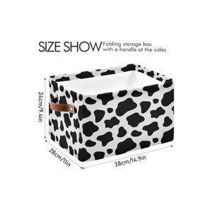 Storage & Organization | Animal Cow Print Square Storage Basket Bin ...